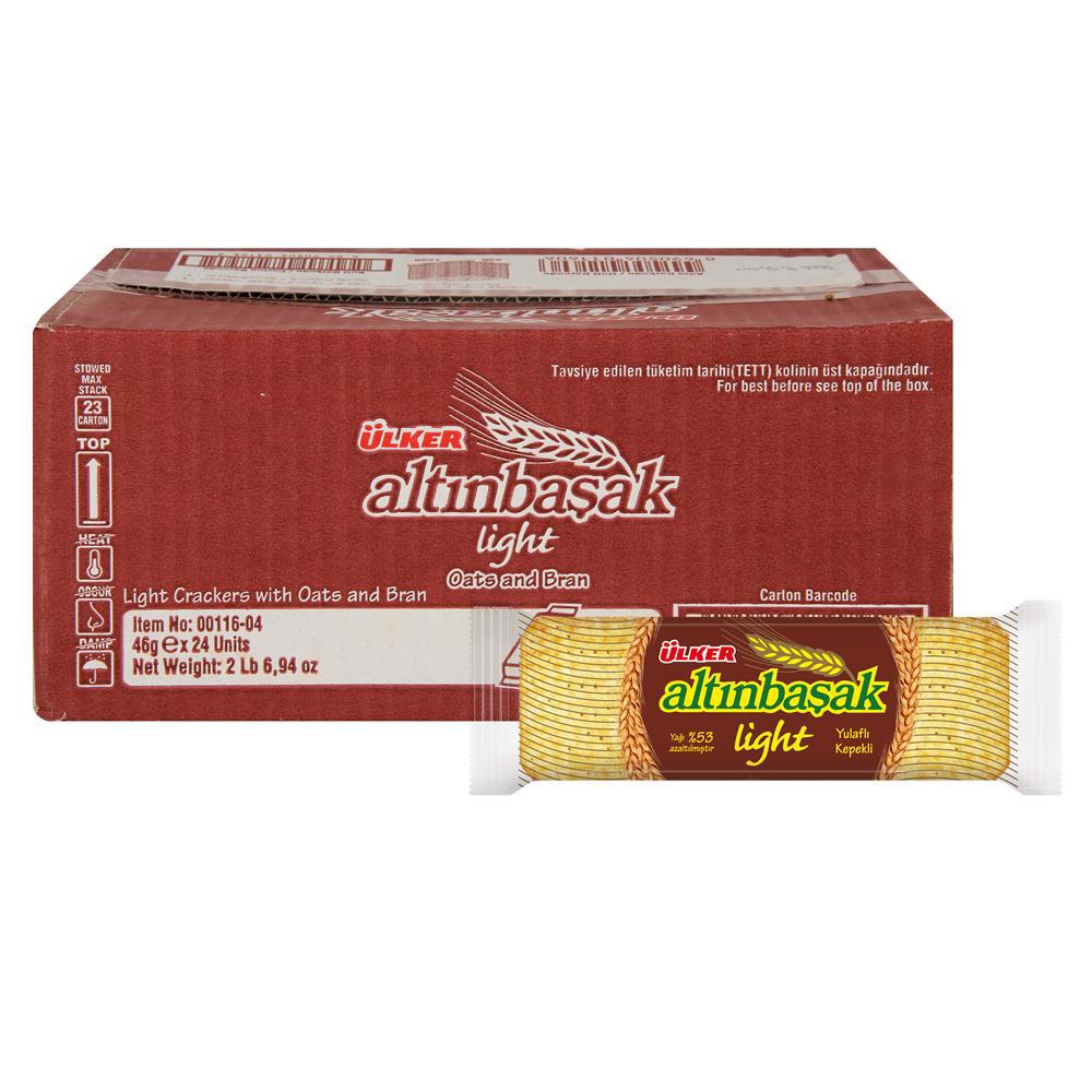 Ülker Altınbaşak Light Bisküvi Kepekli 46 g x 24 Adet | Ofix